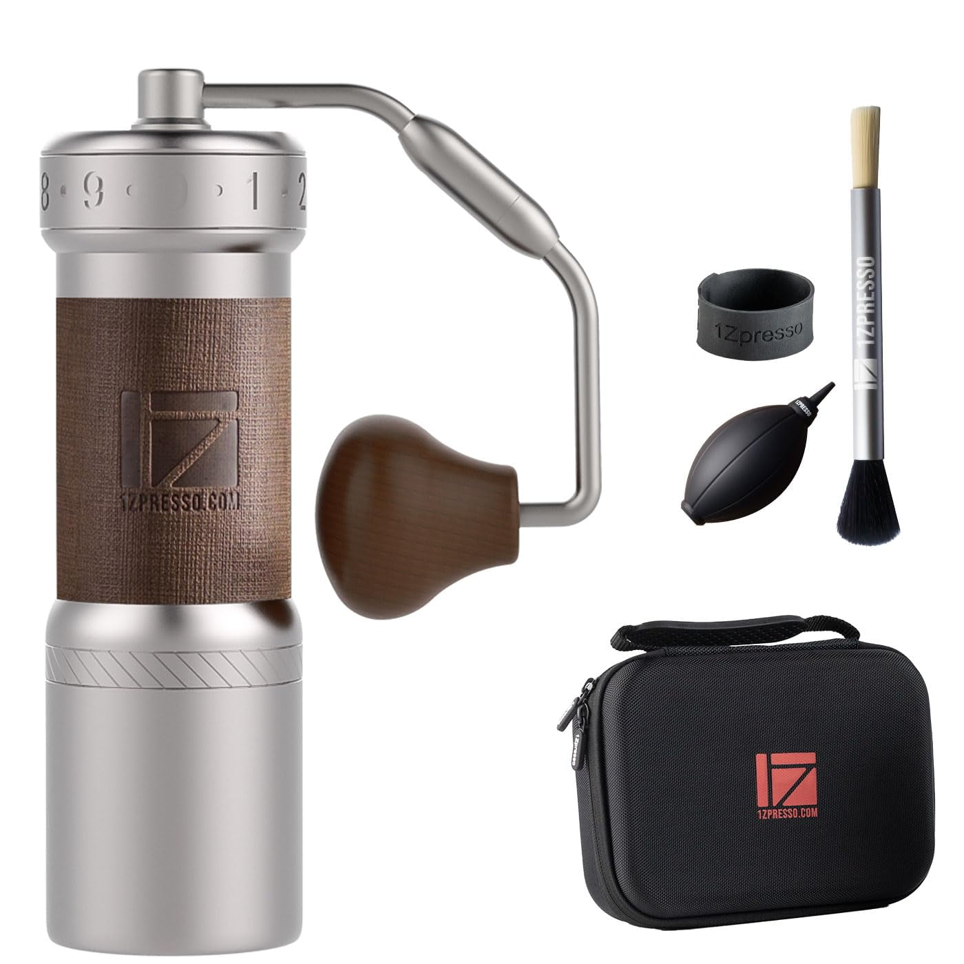 1Zpresso K-Ultra Manual Coffee Grinder Silver with Carrying Case ...