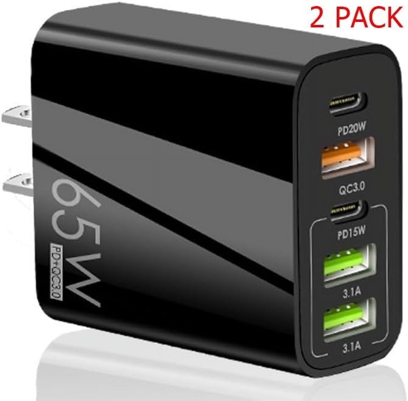 TEYJRY USB C Wall Charger, 65W Fast Charging, 6-Port Power Adapter ...