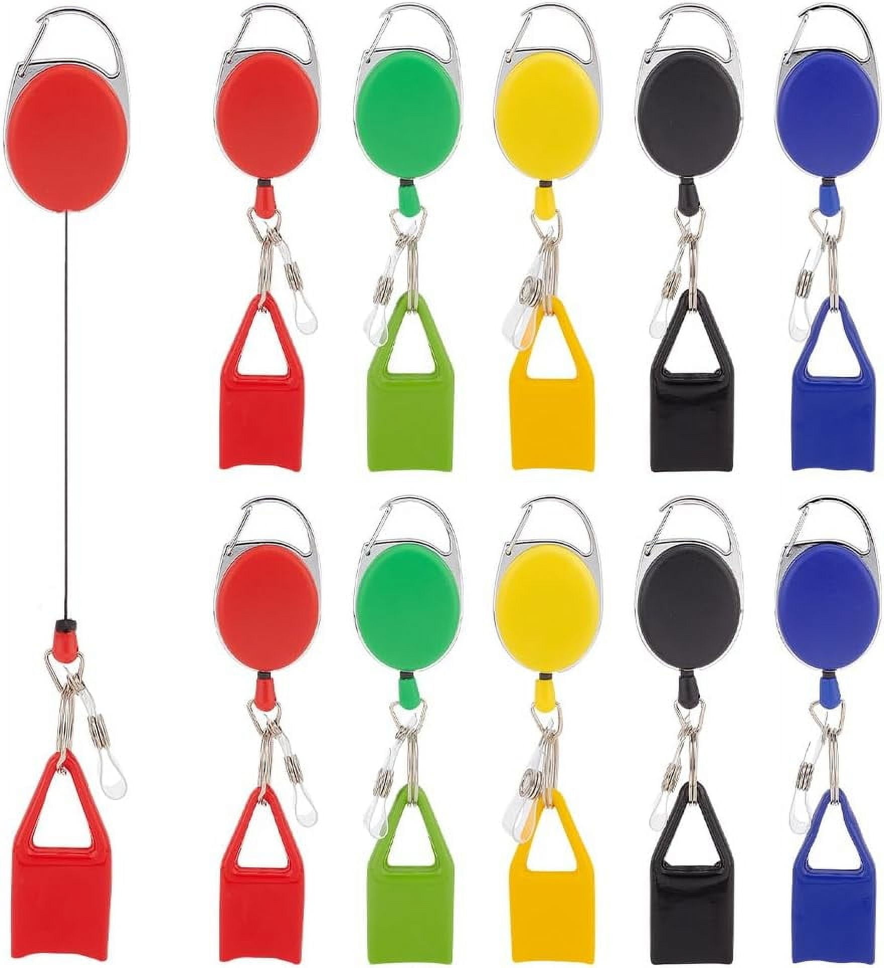 1bag 10pcs PVC Lighter Case 10pcs Retractable Alloy Key Rings Badge ...