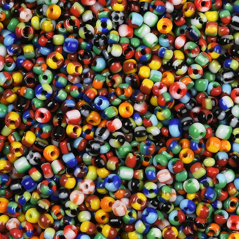 1bag 12/0 Glass Seed Beads Opaque Colours Seep Mixed color 2mm hole: 0 ...