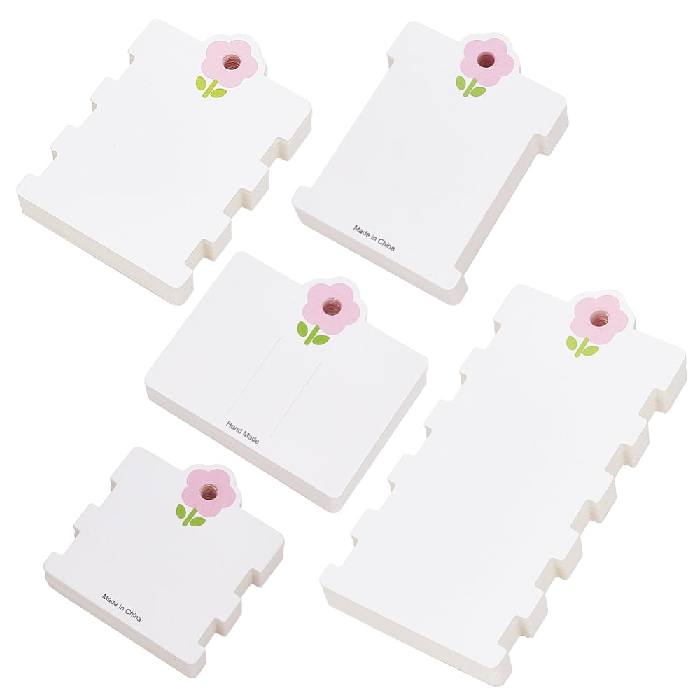 1bag 150pcs 5 styles Paper Hair Tie Display Cards sets Hair Clip ...