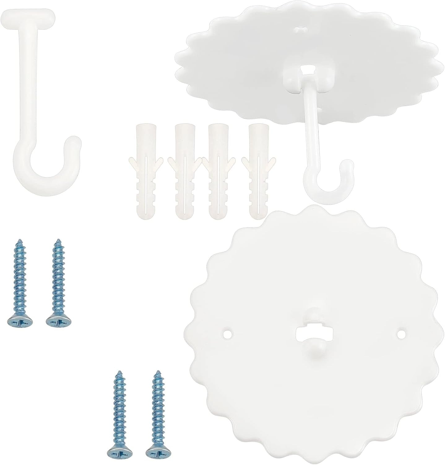 1bag 2 Set Ceiling Mosquito Net Hooks Bunk Bed Hanger Hook Super Glue ...