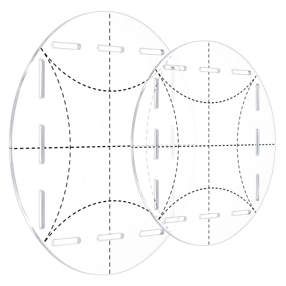 1bag 2pcs 2 style Acrylic Quilting Rulers Round Templates Transparent ...