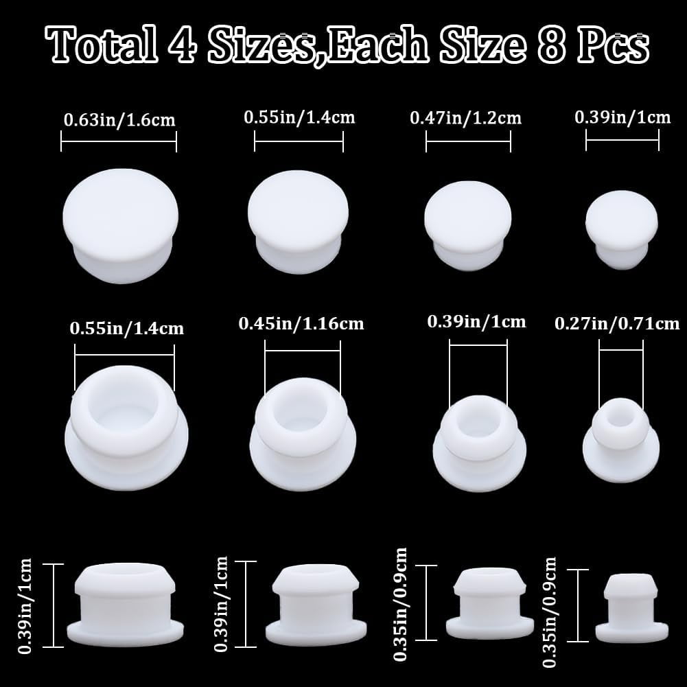 1bag 32pcs 4 style Silicone Bottle Seal Plug Reusable Replacement ...
