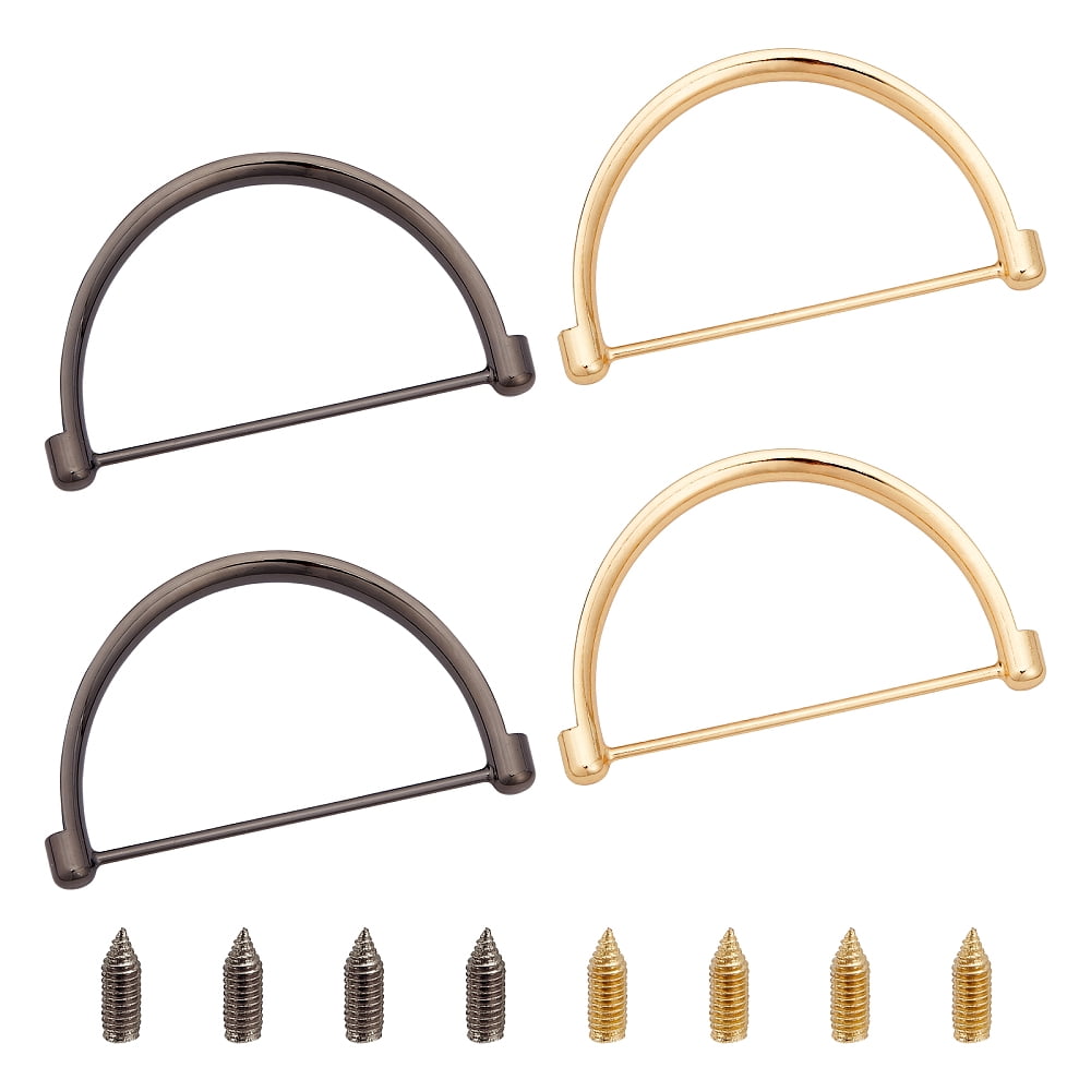 1bag 4 sets 2 colors Alloy bag Handle with Screws bag Replacement ...