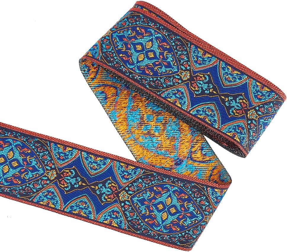 1bag 5.5 Yards Jacquard Ribbon Trim 2 inch Wide Vintage Floral ...