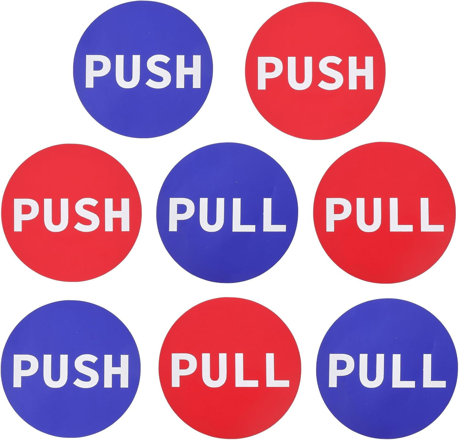 1bag 8sets 2colors Self-Adhesive Sticker Push Pull Sign Stickers ...
