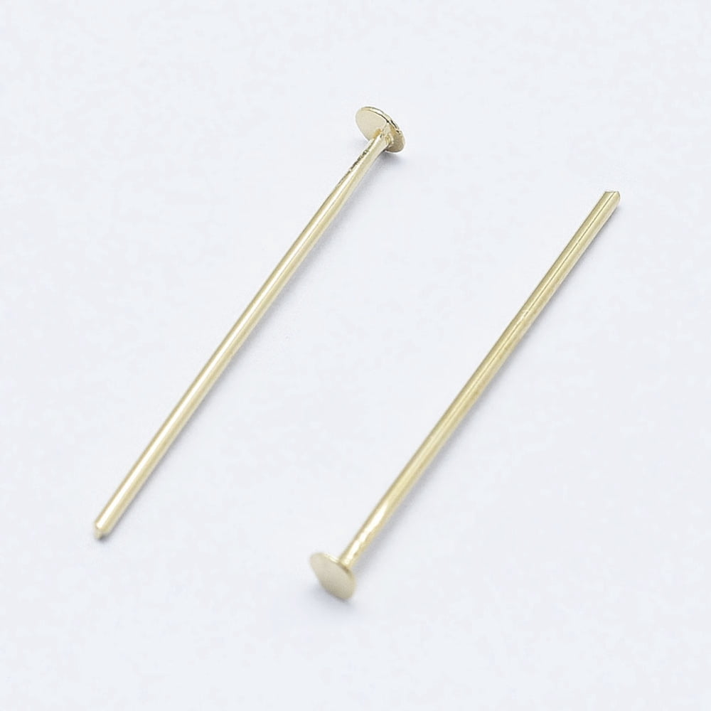 1bag Brass Flat Head Pins Long-Lasting Nickel Free golden 20x0.7mm Head ...