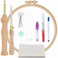 1bag Embroidery Kits Plastic Stitch Embroidered Frame Linen Stitch ...