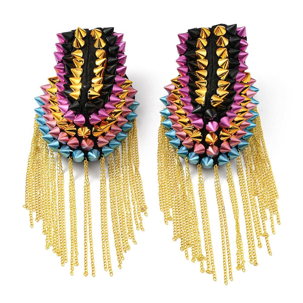 1bag Fashion Shoulder Epaulet Tassel Iron Shoulder Badge Detachable ...