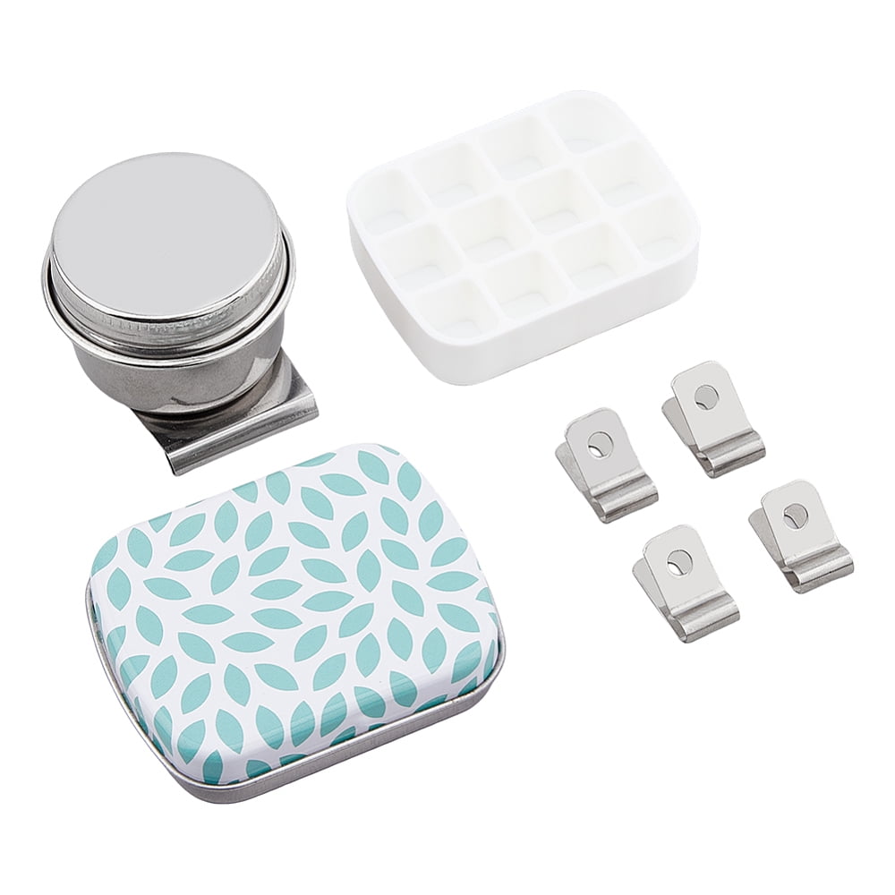1bag Mini Empty Watercolor Tin box Portable Watercolor Storage Plastic ...