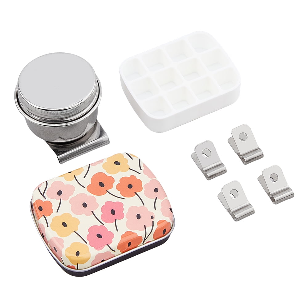 1bag Painting Kits 12-Grid Plastic Empty Watercolor Paint Pans with ...