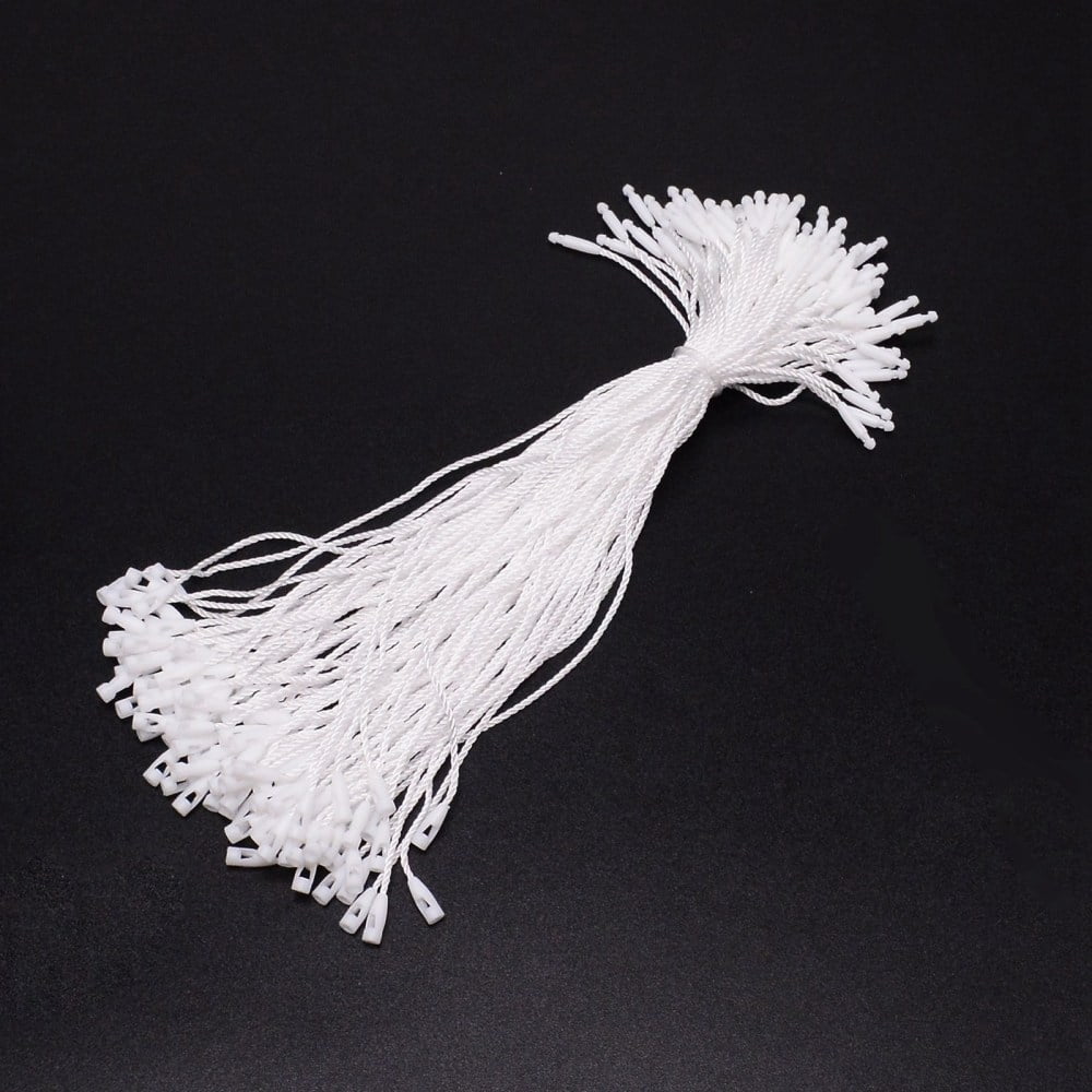 1bag Polyester Cord Seal Tag Plastic Hang Tag Fasteners White 18~20.5x0 ...
