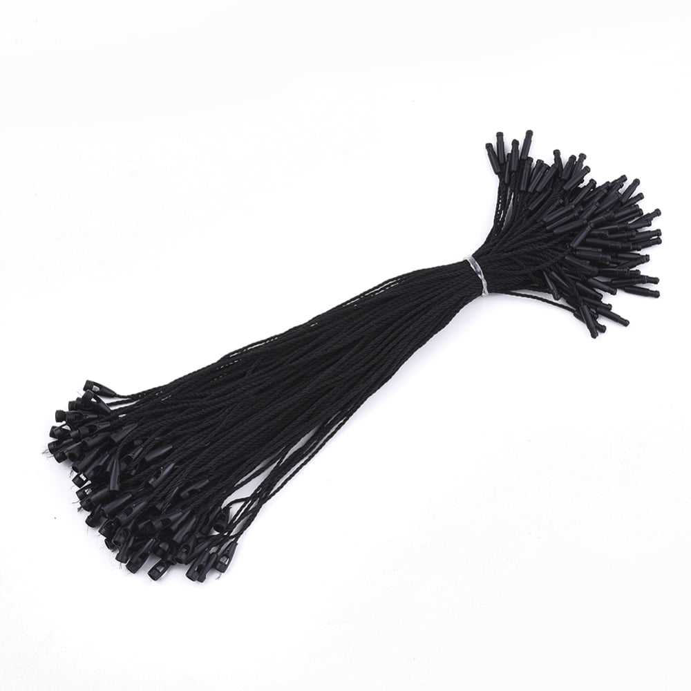 1bag Polyester Cord with Seal Tag Plastic Hang Tag Fasteners Black 160 ...