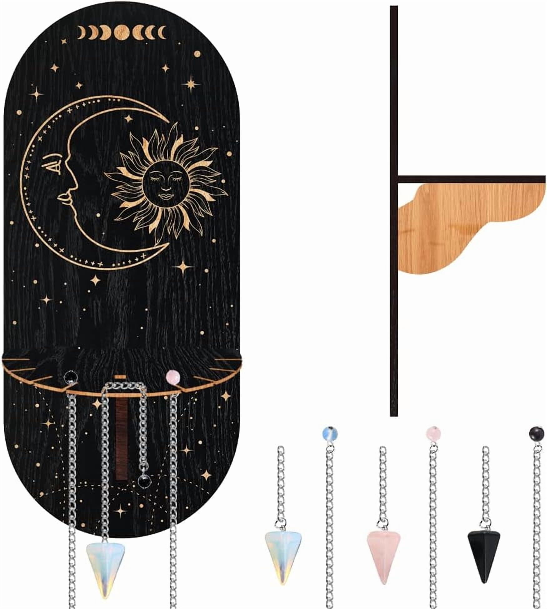 1bag Small Shelf Sun and Moon Black Display Shelf Magical Boho Wooden ...