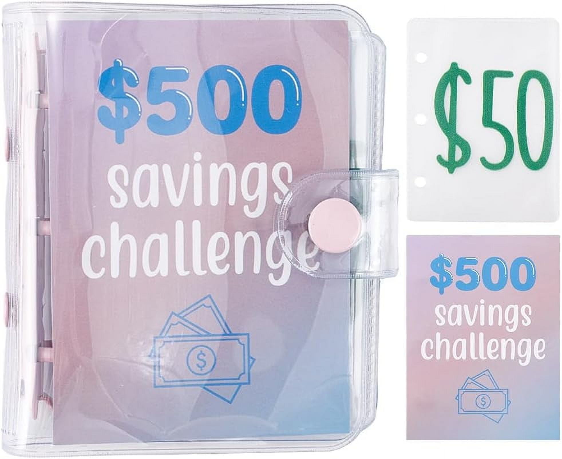 1book 3-Ring 4 Inch PVC Mini Binder Savings Challenge Savings Binder ...