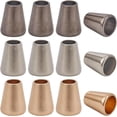 1box 1 Box 30Pcs 3 Colors Metal Bell Stopper 5x8x12mm Conical Cord Ends ...