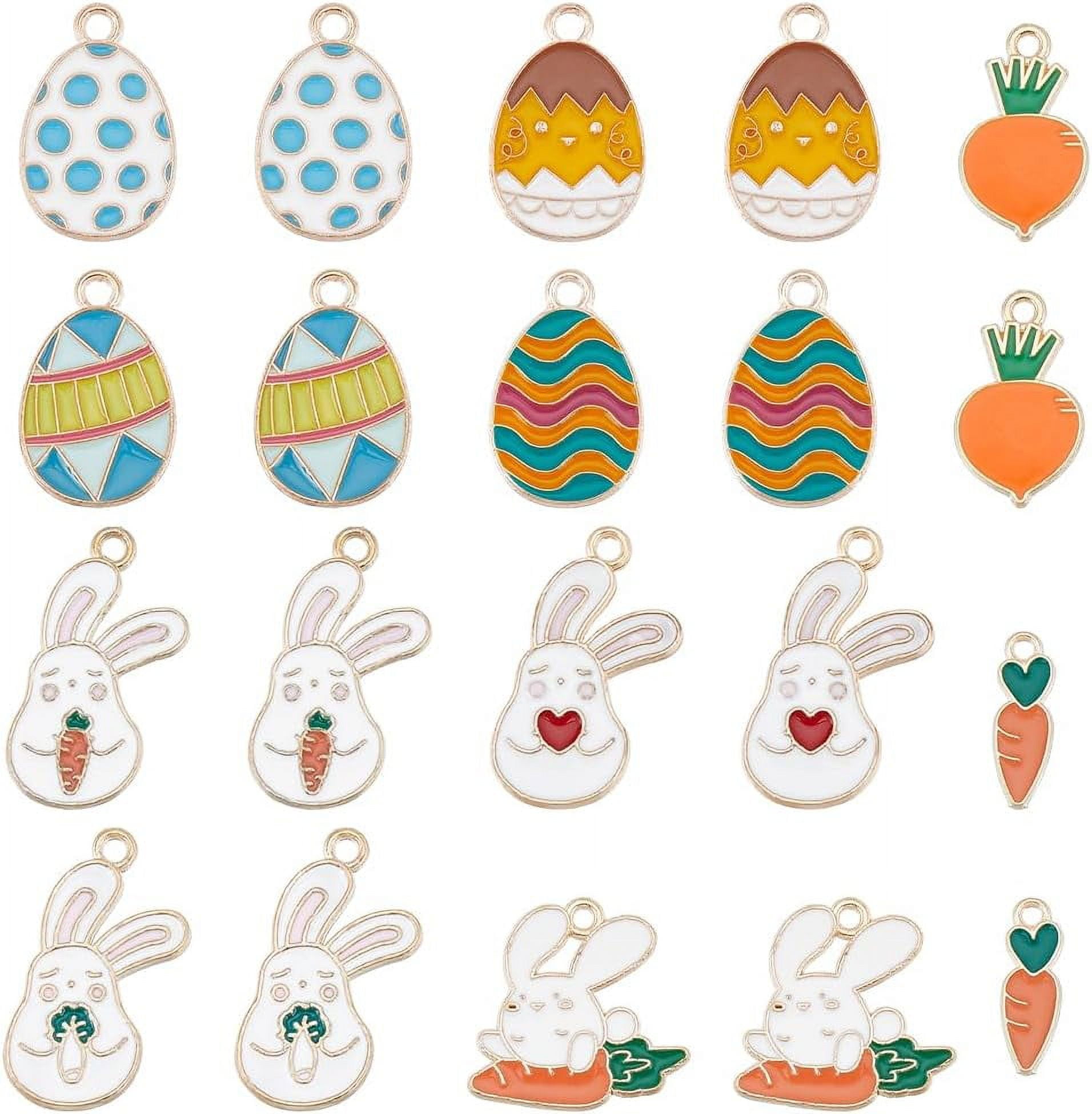 1box 1 Box 40Pcs Easter Charms Bulk Bunny Charms Easter Egg Charms ...