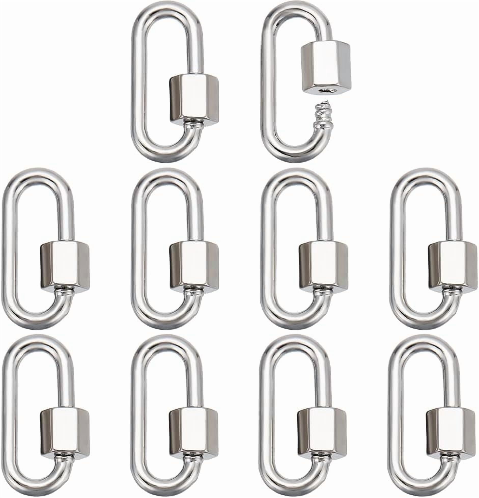 1box 10 Pcs Oval Lock Charms 0.79x0.45x0.08 Inch Keychain Connector ...