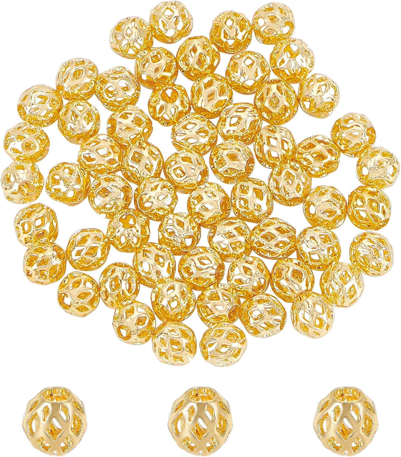 1box 10pcs 304 Stainless Steel European Beads Large Hole Beads Column ...