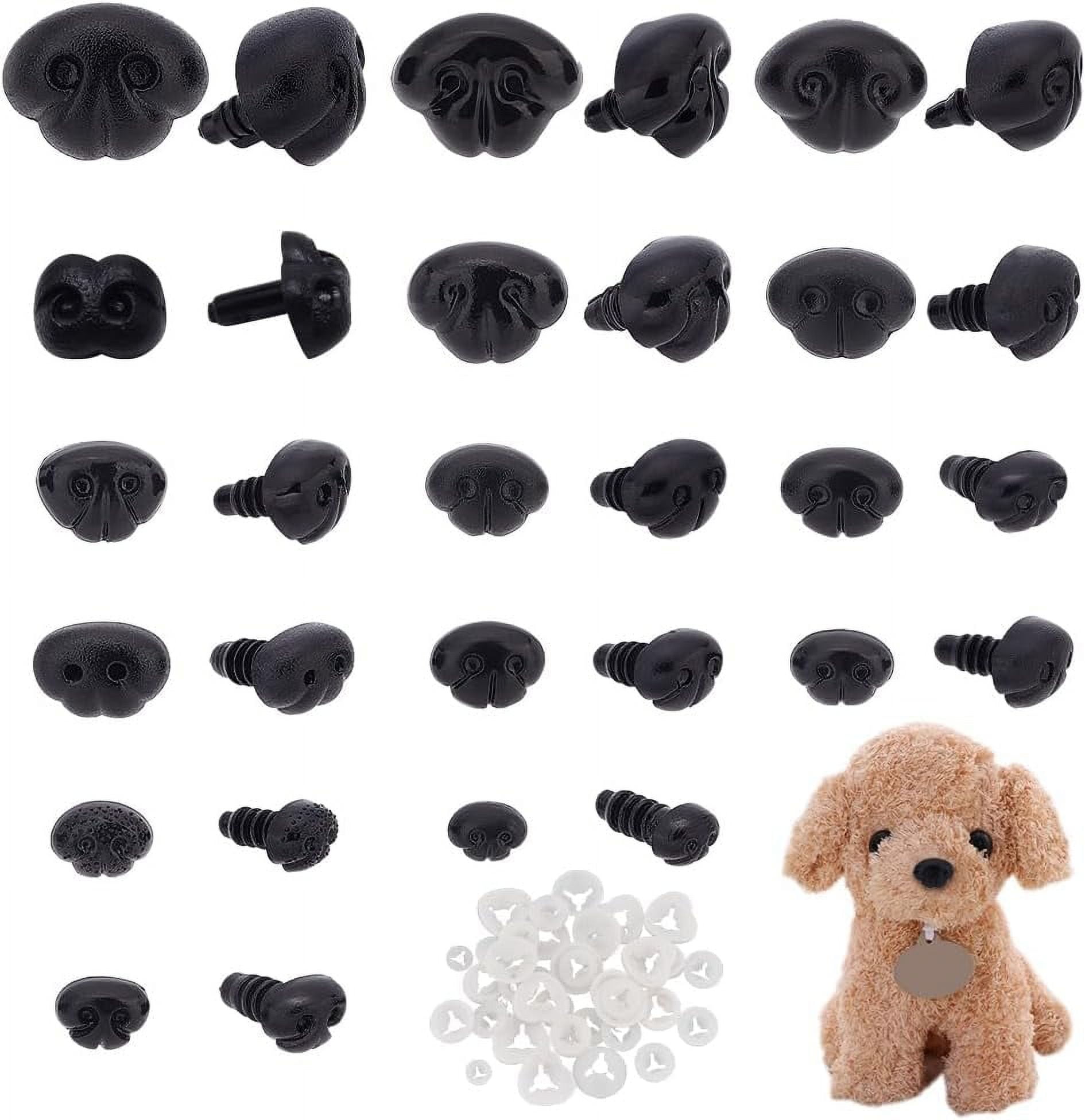 1box 120 pcs Black Plastic Noses 15 Sizes Safety Noses with Spacer ...
