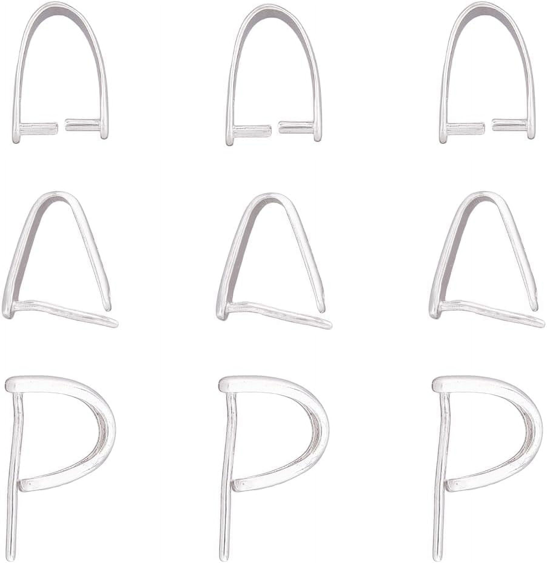 1box 12Pcs 3 Styles 925 Sterling Silver Pendant Bails Short Bead ...