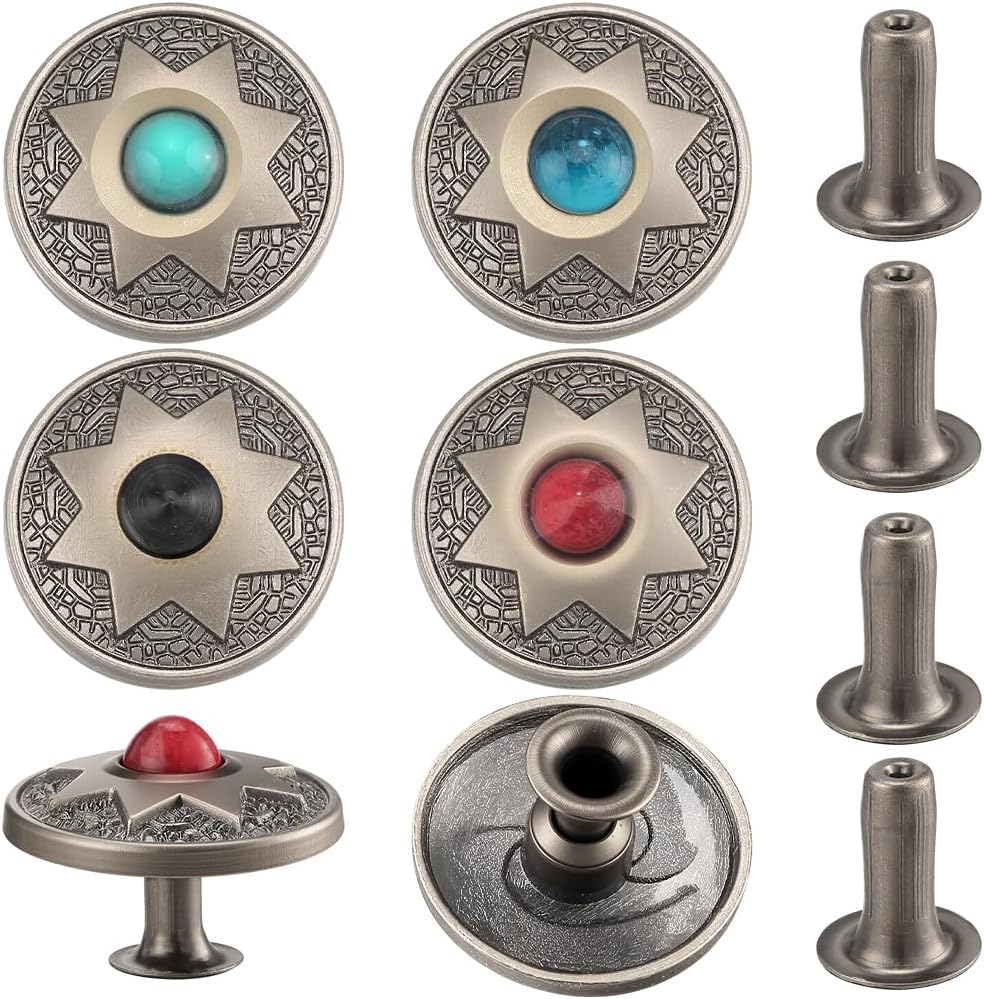 1box 20 sets 4 colors Alloy Garment Collision Rivets with Plastic ...
