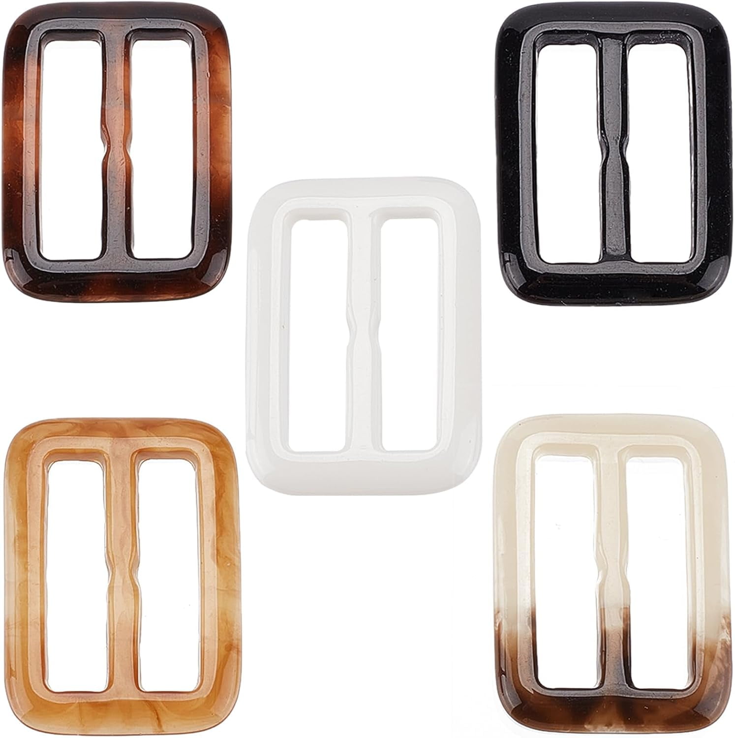 1box 20Pcs 5 Colors Rectangle Resin Buckle Clasps For Webbing Strapping ...