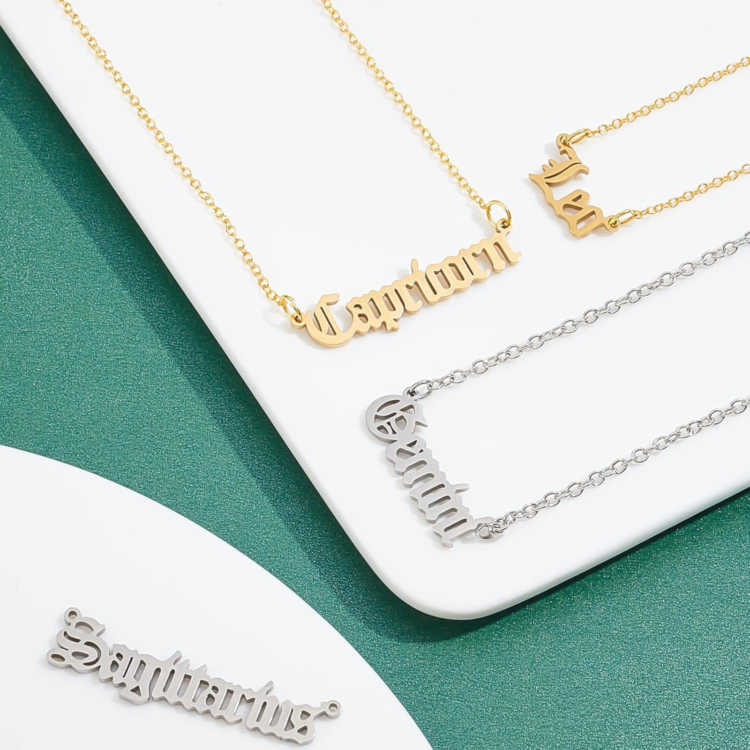 1box 24pcs 12 style Constellations 201 Stainless Steel Link Connectors ...