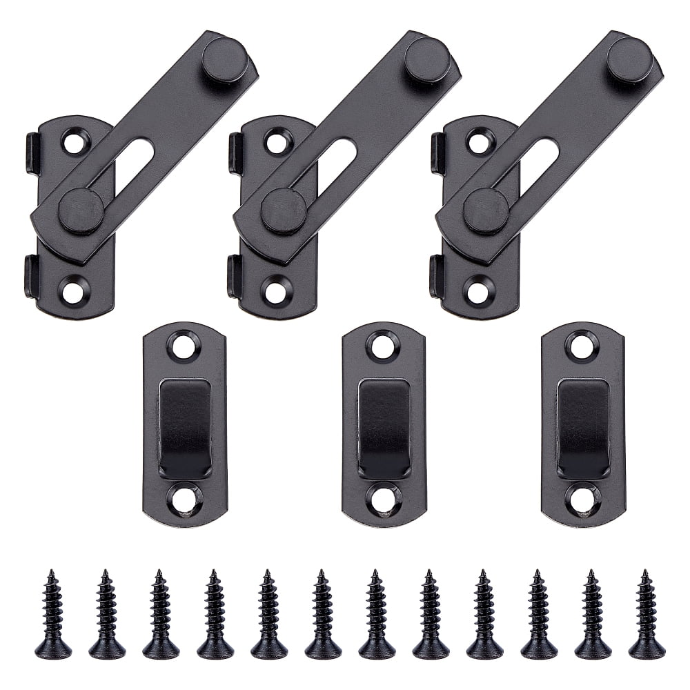 1box 3 sets Stainless Steel Lock Catch Clasps Safety Door Latch Lock ...