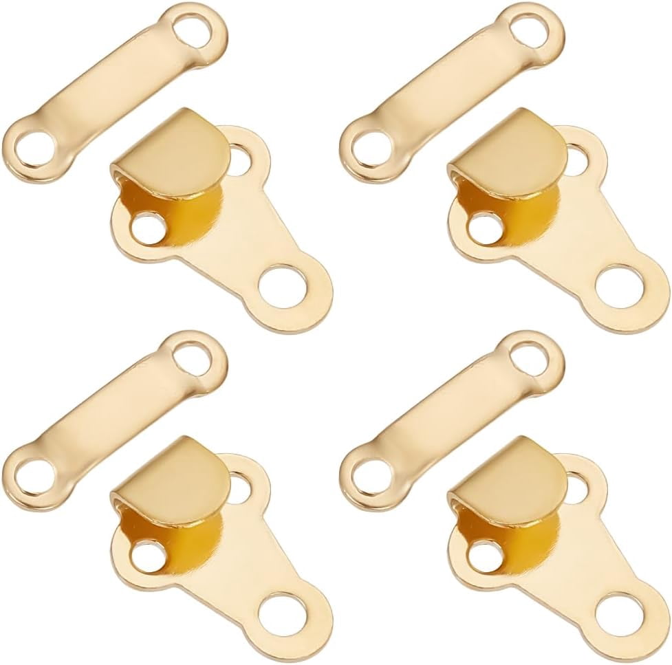 1box 30 Pairs Sewing Hooks and Eyes Closure set Brass Trouser Fasteners ...