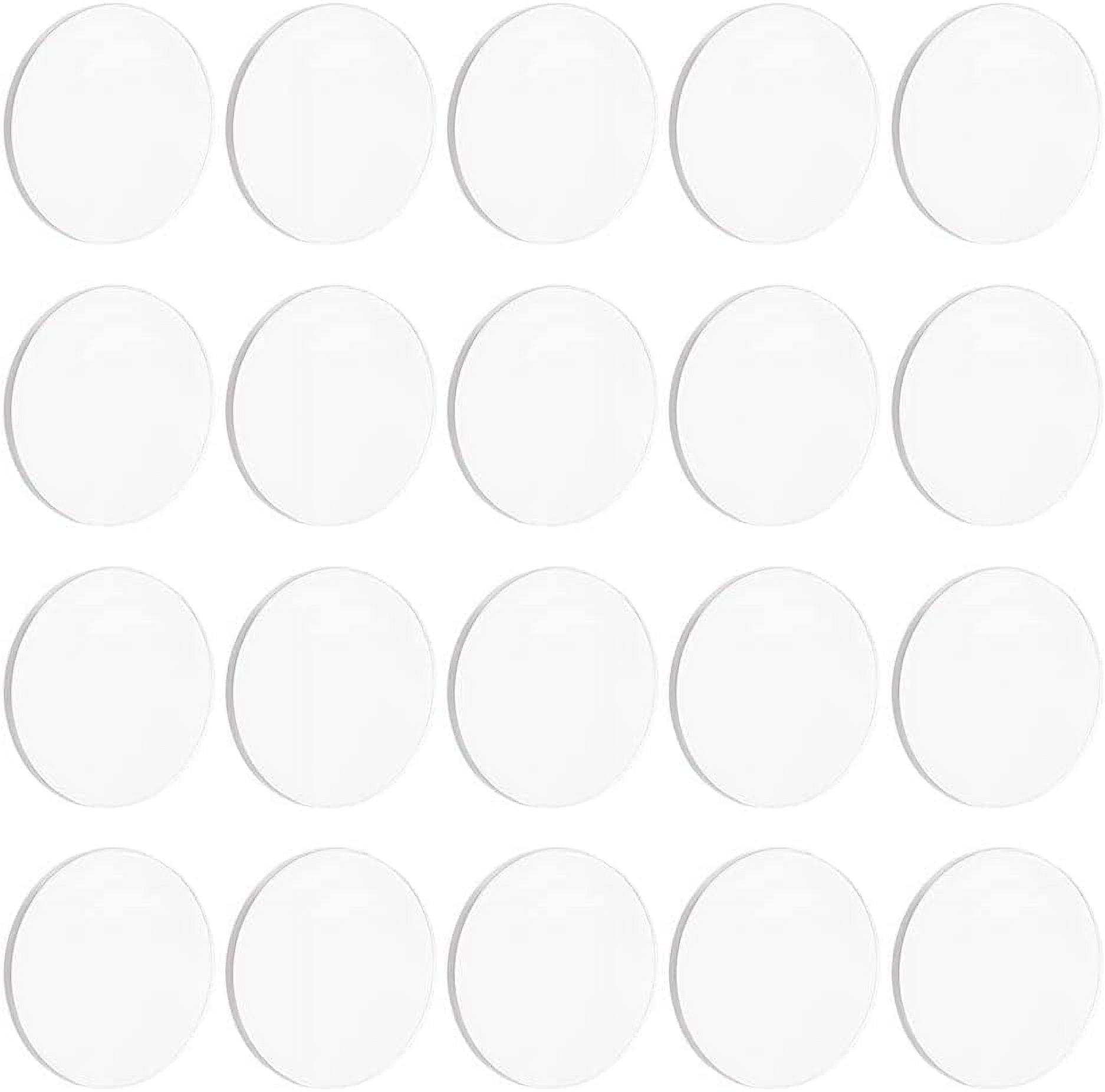 1box 60pcs Clear Circles AcrylicSheet 1.18" Circular Miniature Bases ...