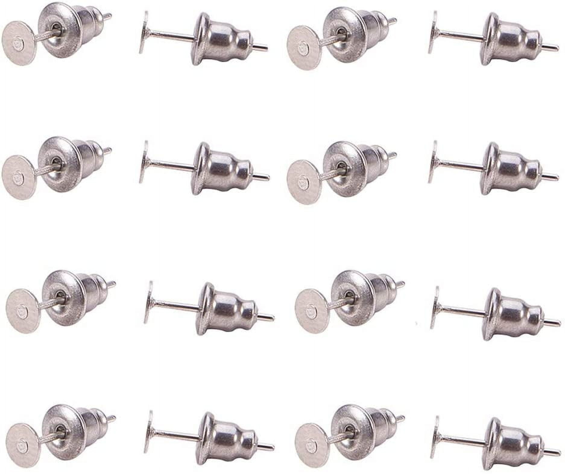1box 60pcs Clutch Earrings Safety Backs and Blank Earring Pin Studs 304 ...