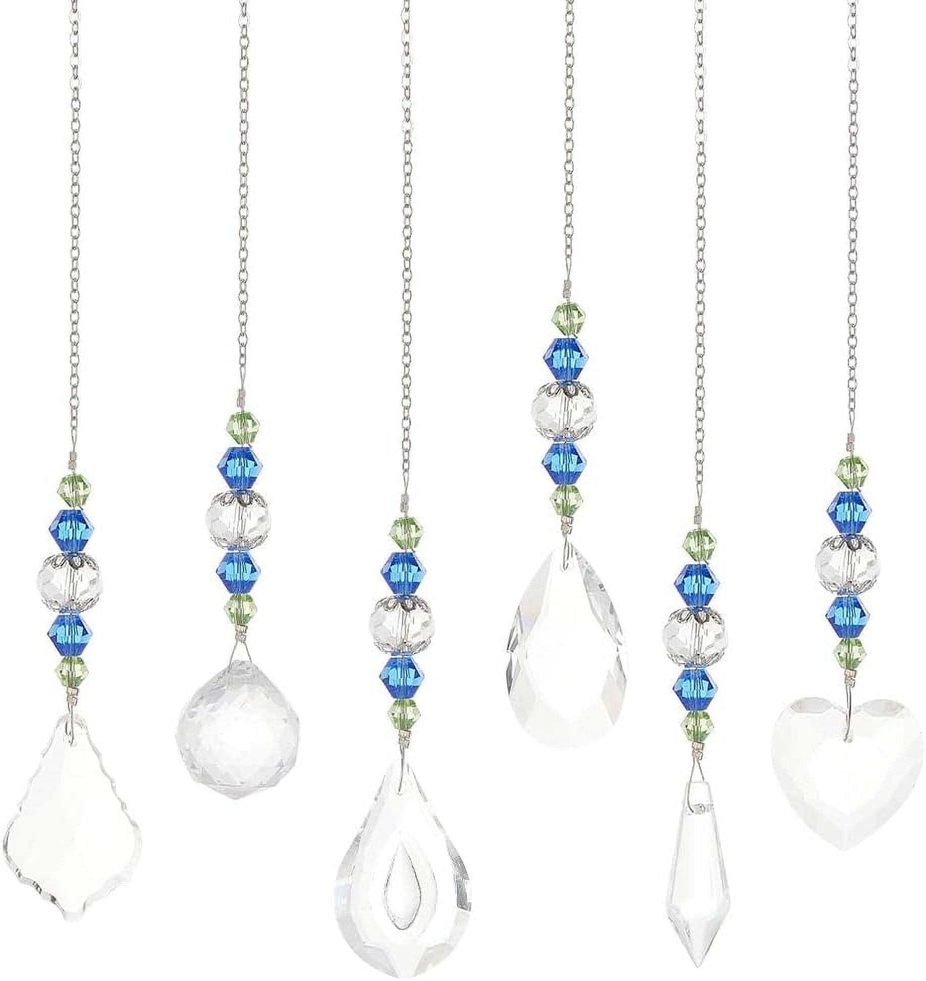 1box 6pcs 6 style Transparent Glass Pendant Decorations Hanging Sun ...