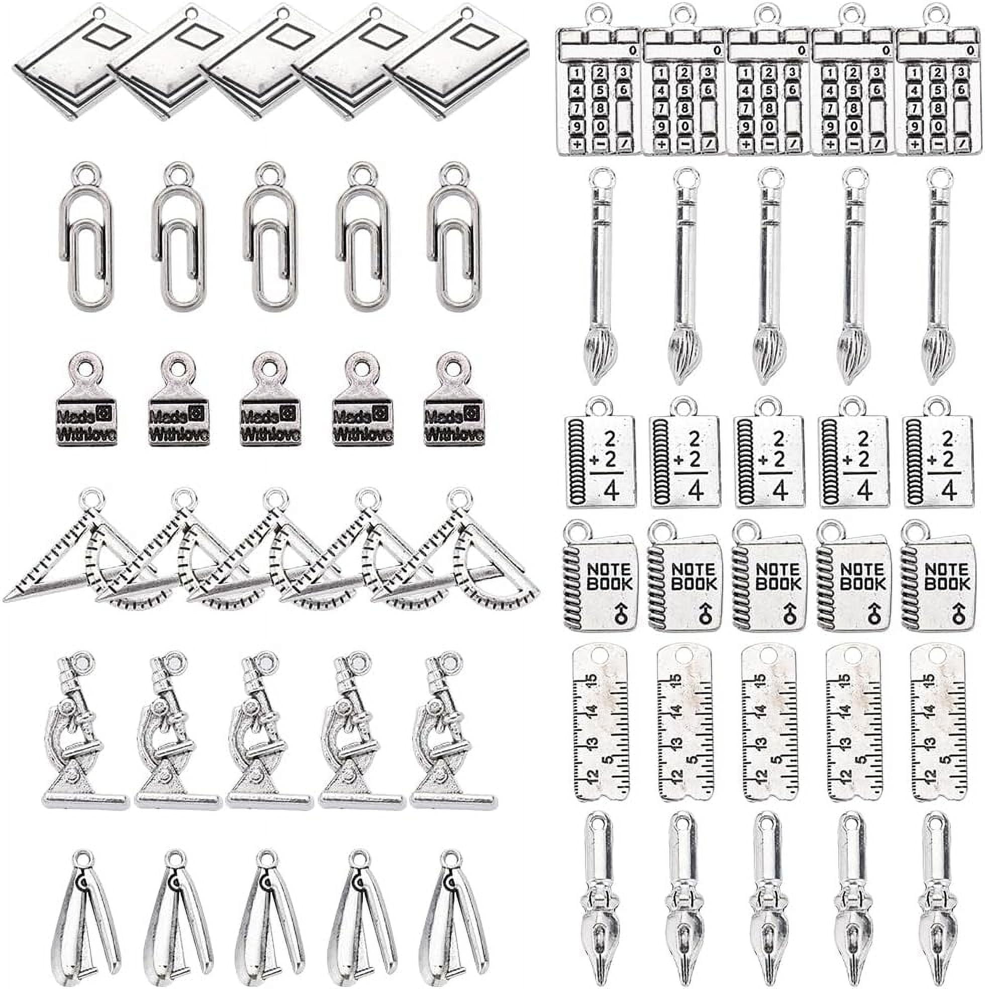1box 72pcs 12 styles style Alloy Pendants Paper Clip Antique Silver 10 ...