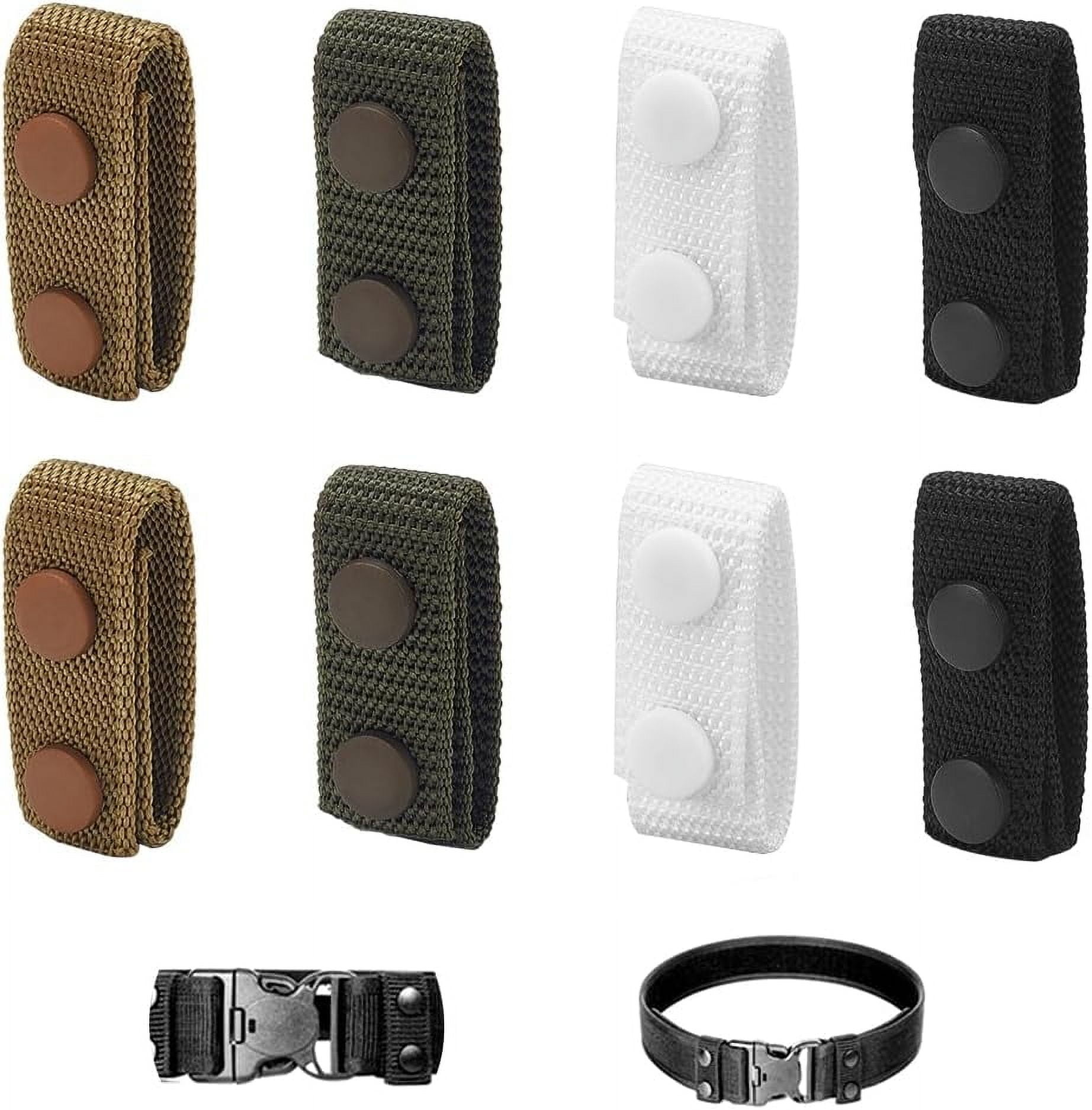 1box 8pcs 4 colors Tactical Double Snap Belt Keepers Polypropylene Military Belt Keeper Loops ...