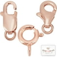 1box 9Pcs 3 Style 925 Sterling Silver Lobster Clasps Claw Rose Gold ...