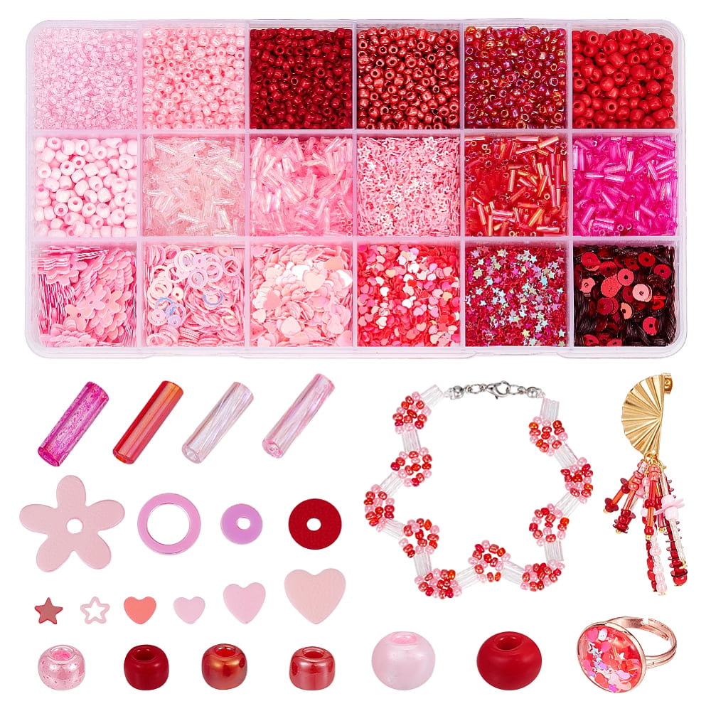 1box DIY Beads Jewelry Making Finding Kit Including PVC Plastic ...