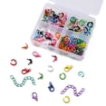 1box DIY Jewelry Making Finding Kit Including Iron Bead Tips Curb Chain ...