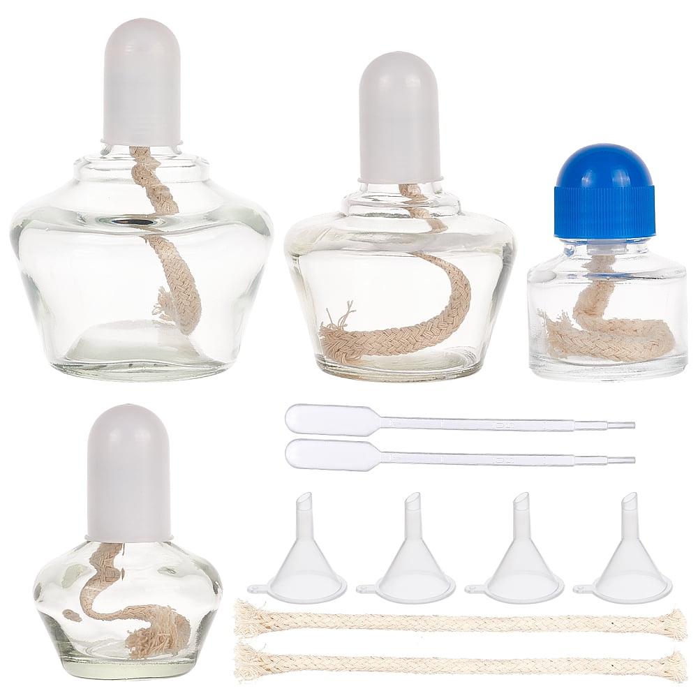 1box Glass Alcohol Burner with Plastic Caps Porcelain Plug Cotton Cord ...