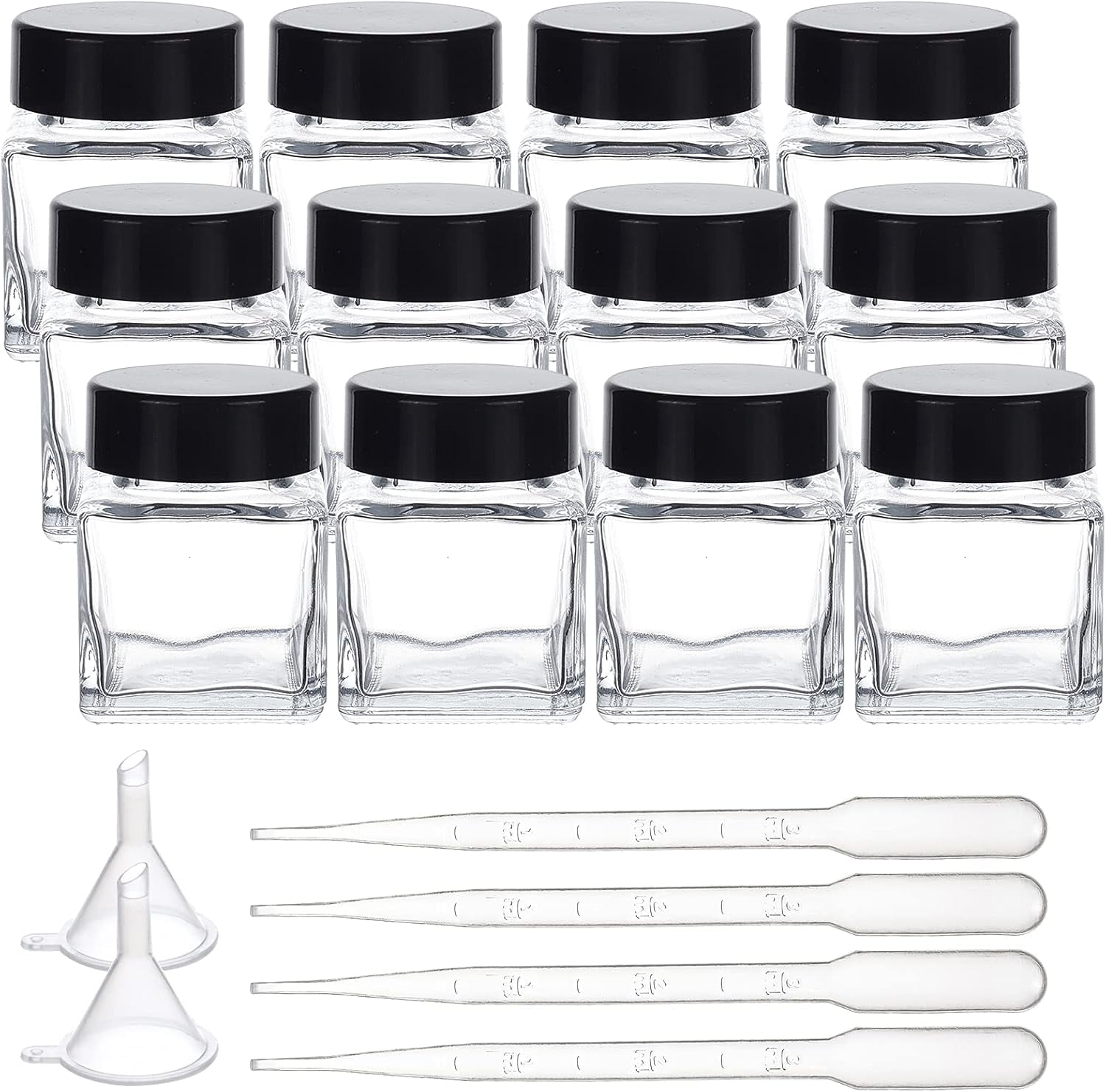 1box Glass Fountain Pen Ink Bottle with ABS Plastic Bottle Cap Mini ...