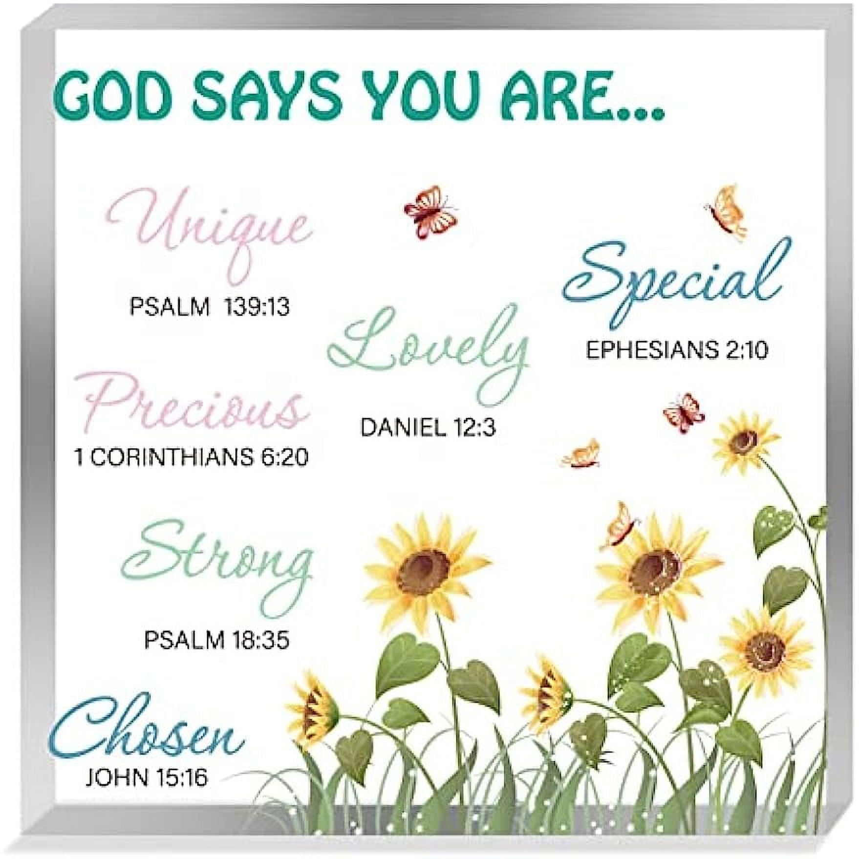 1box Inspirational Quotes Gifts God Says You are Office Desk Decor ...