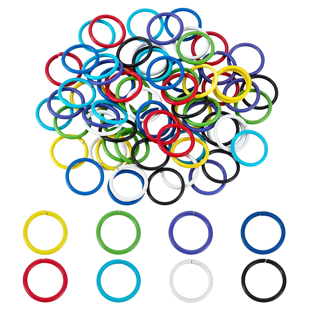 1box Iron Jump Rings Open Jump Rings Mixed color 10x1mm Inner Diameter ...