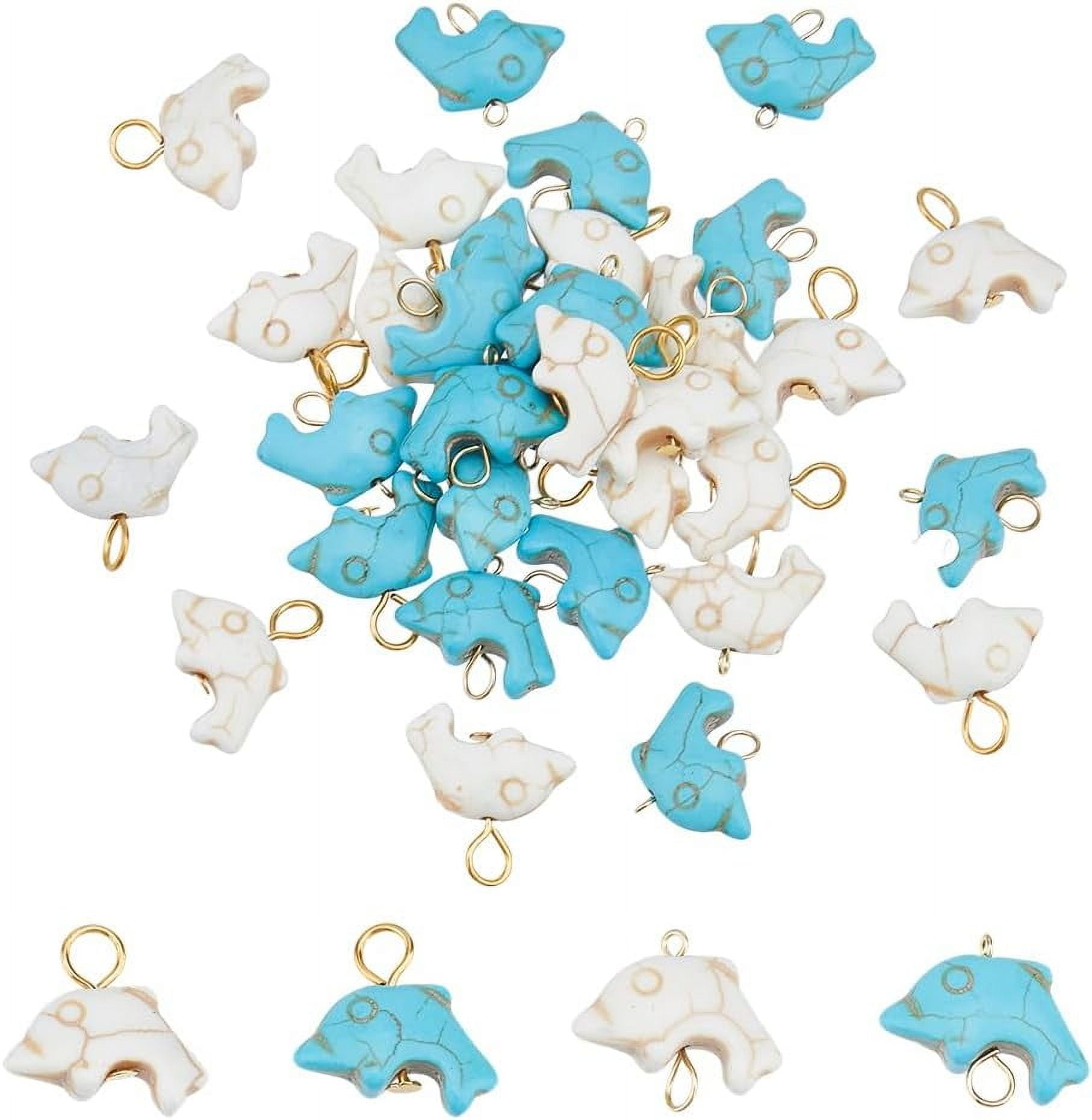 1box Jewelry Making Finding Kits Including Dolphin Turquoise Pendants ...
