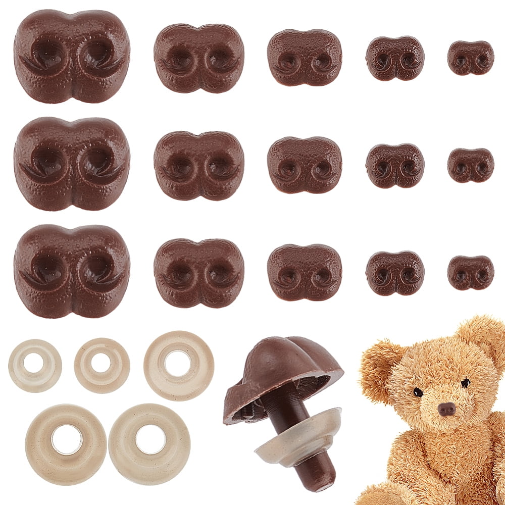 1box Plastic Safety Noses Craft Nose with Eyes Washers for Puppet Plush ...