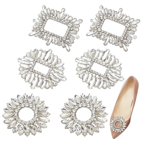 1box Rhinestone Shoe Clips Rhinestone Shoe Clips Bridal Wedding Shoe ...