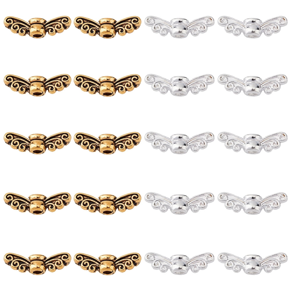 1box Tibetan style Alloy Fairy Wing Beads Mixed color 4x14x4mm Hole: 1 ...