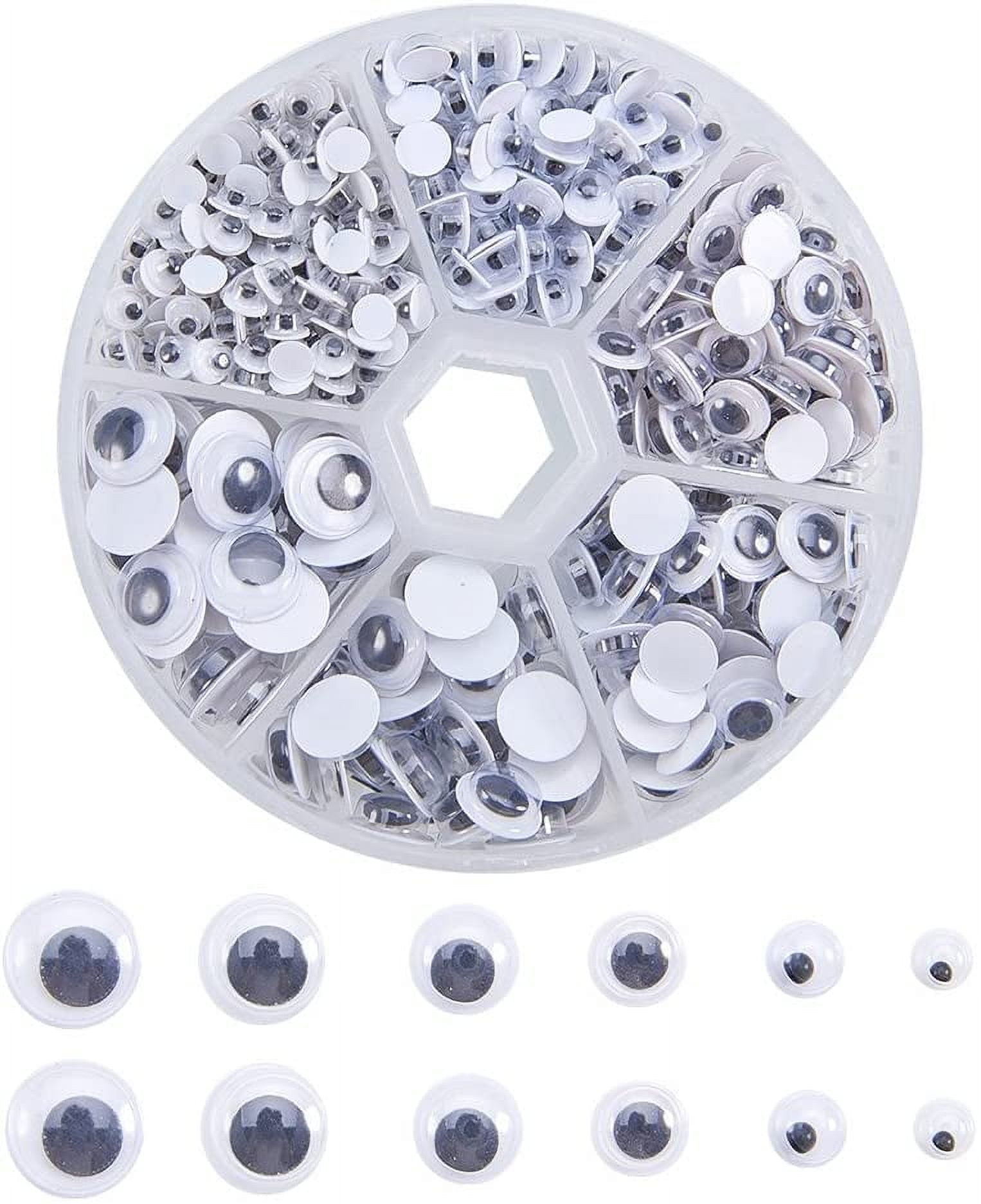 1box Wiggle Eye Sheets Glue on Round Moving Wiggly Wobbly Eyes 4-9mm ...