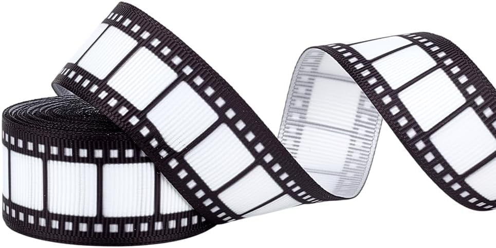 1bundle Printed Polyester Ribbon Film Pattern for Gifts Wrapping Party ...