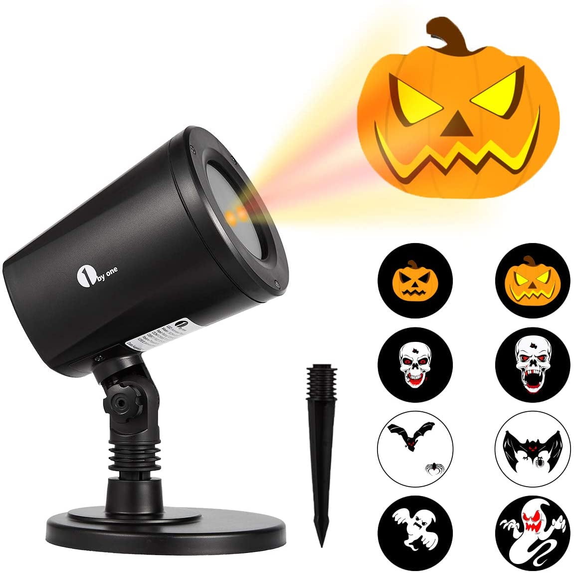 1byone Halloween Led Pattern Projection Lights Auto-Shifting Images ...